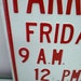 Vintage Embossed NO Parking Friday Sign, Steel With Raised Lettering ...