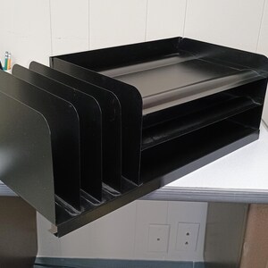 Vintage All Metal Paper/file Organizer, Desktop Organizer, Legal Size ...