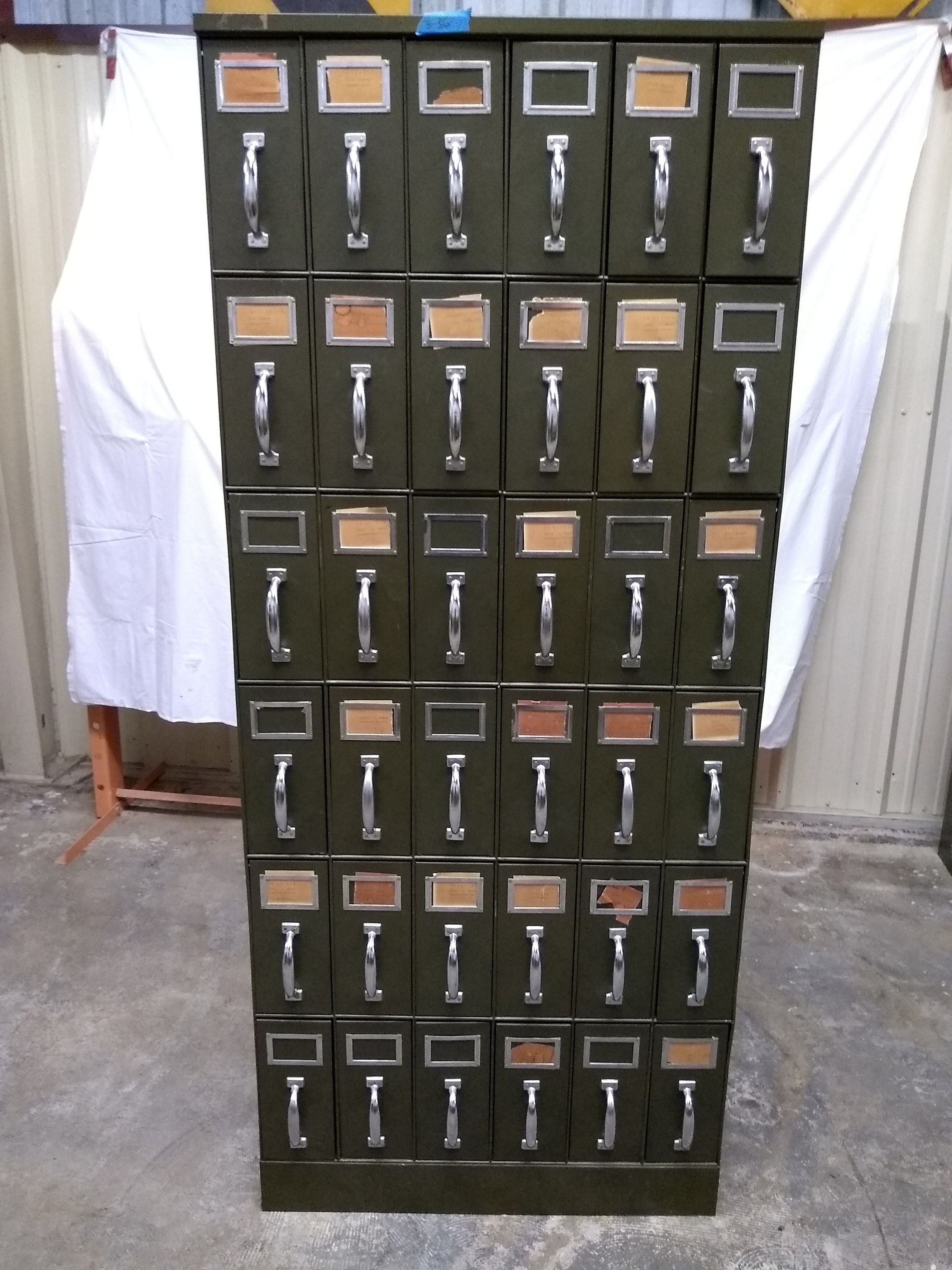 Antique Vertical Filing Cabinets, 36-drawer Units, 3-available, Vintage ...