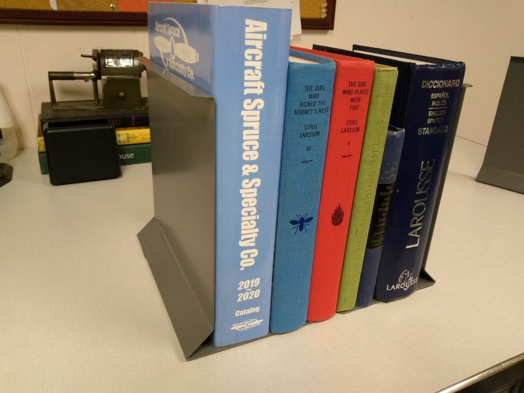 Set of Vintage Heavy Duty Metal Book Ends, Set of (3)-pieces, Grey ...