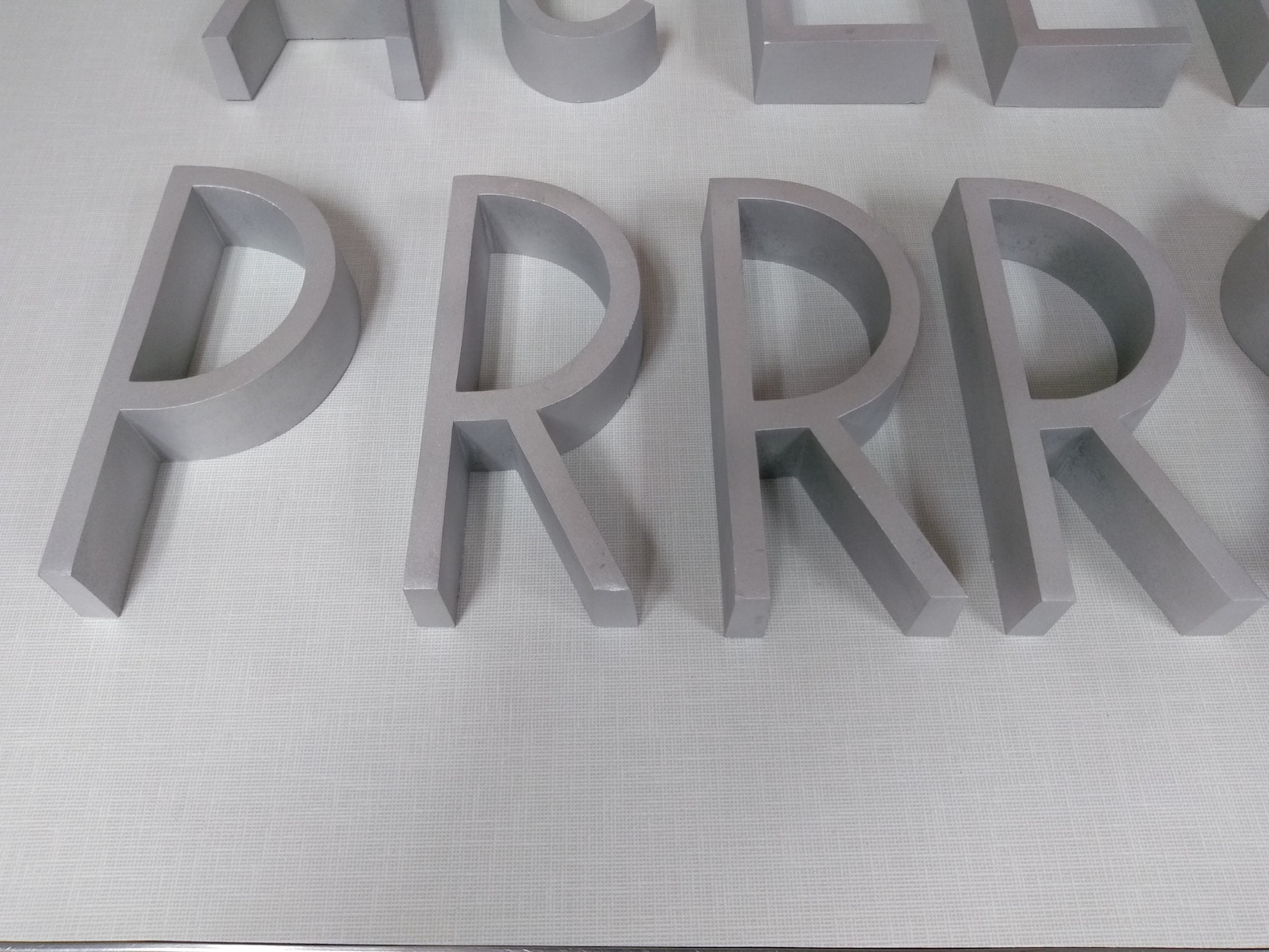 Salvage Building Sign Letters, Solid Aluminum Letters, Blasted Finish ...