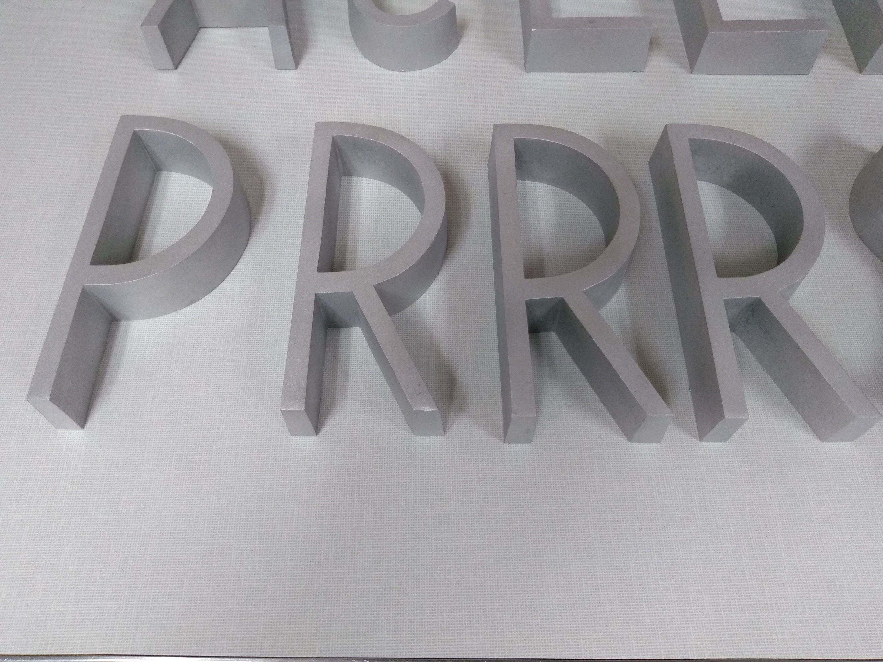 Salvage Building Sign Letters, Solid Aluminum Letters, Blasted Finish ...