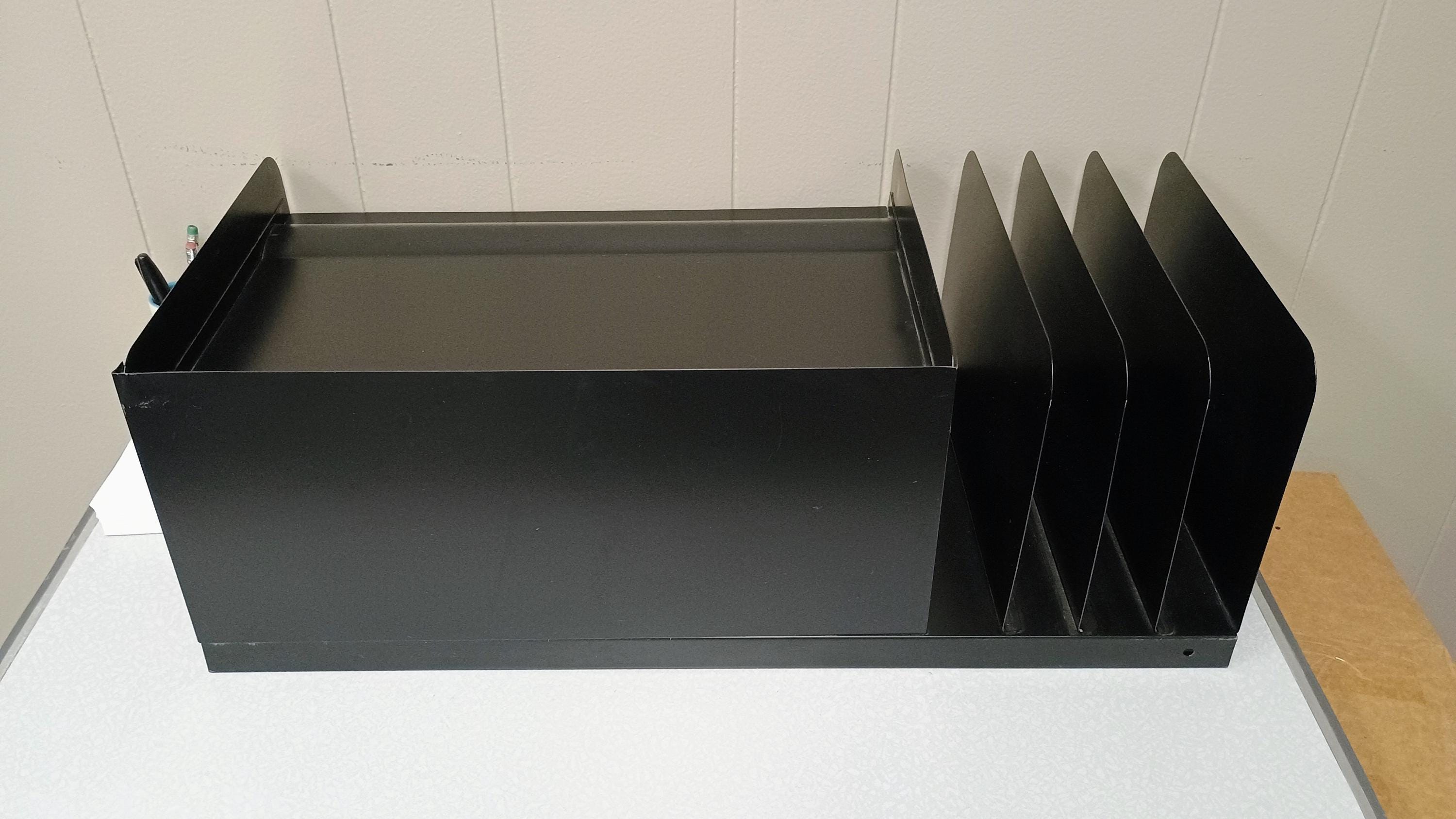 Vintage All Metal Paper/file Organizer, Desktop Organizer, Legal Size ...