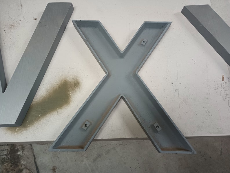 Salvage Building Sign Letters, Cast Aluminum Letters, 12-inches Tall ...