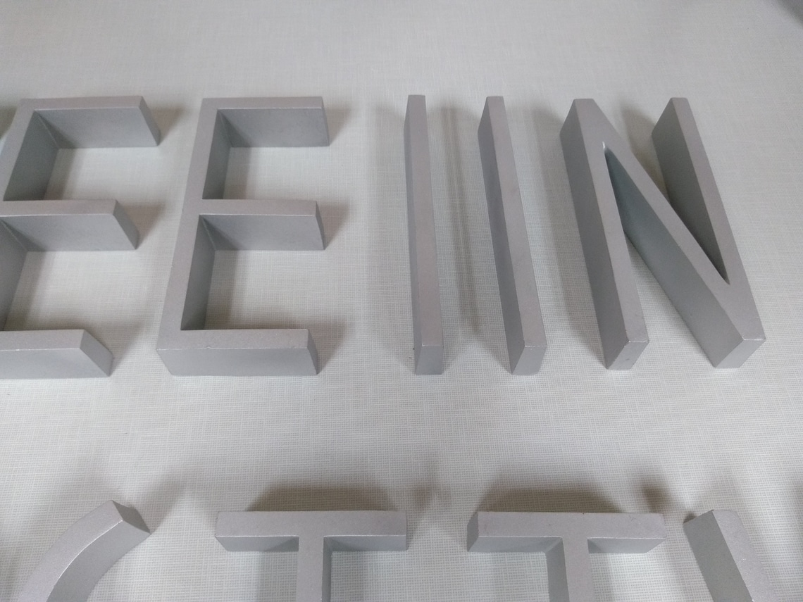 Salvage Building Sign Letters Solid Aluminum Letters Blasted - Etsy