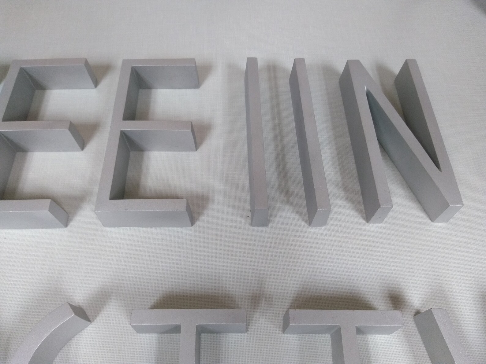 Salvage Building Sign Letters, Solid Aluminum Letters, Blasted Finish ...