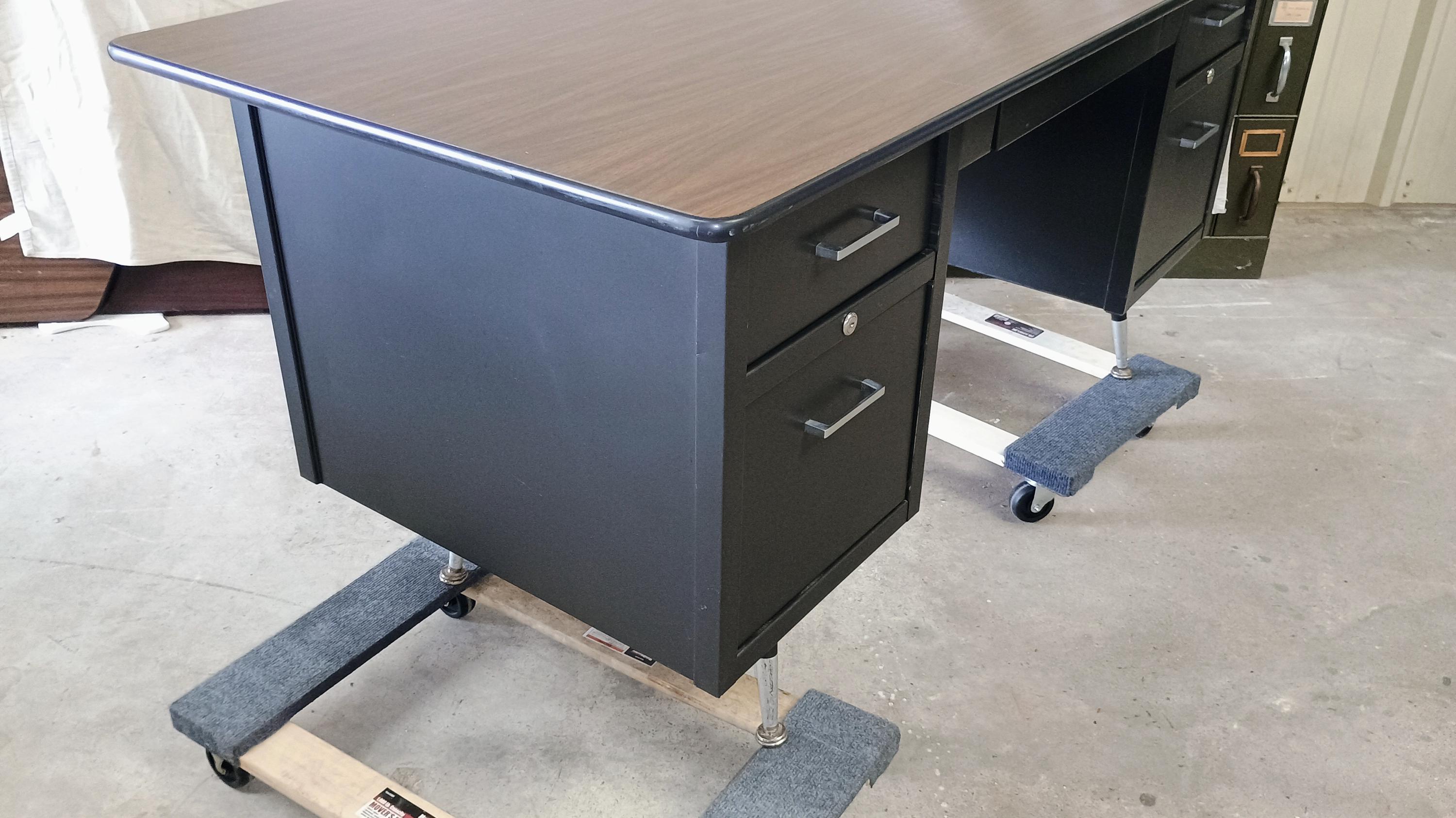 Nice Vintage Old School Teachers Desk, **local P/U Only**, 2 Pedestal ...