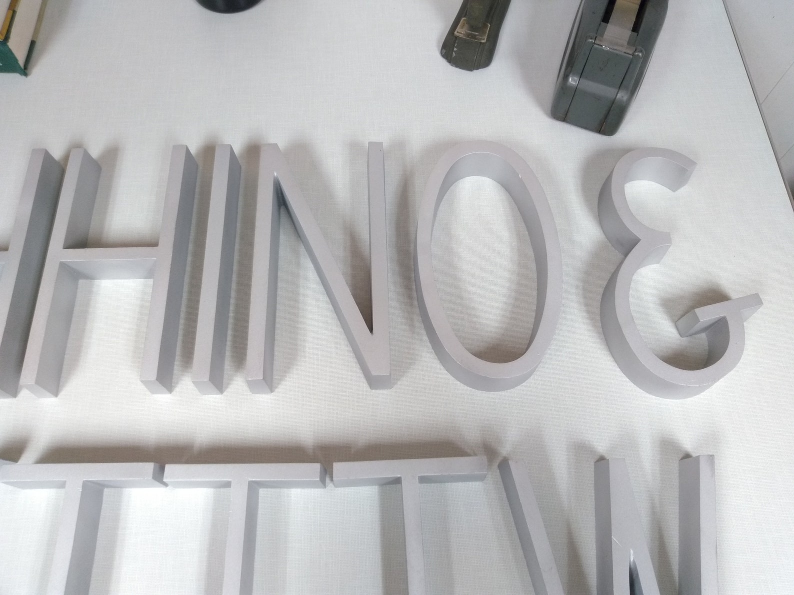 Salvage Building Sign Letters, Solid Aluminum Letters, Blasted Finish ...