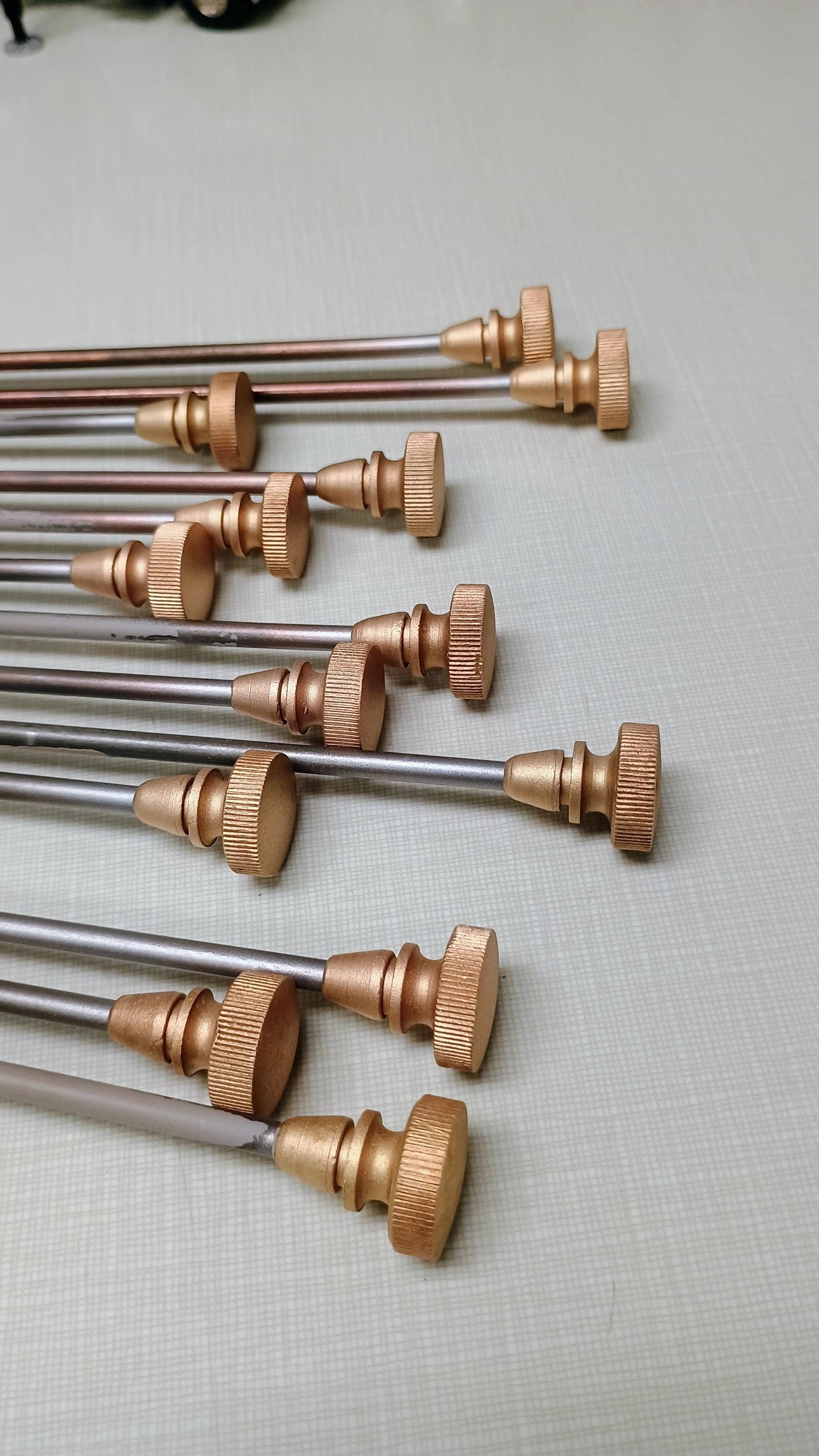 Vintage File Cabinet File Rods, Bronze, Cabinet Rods, Push-in File Rods ...