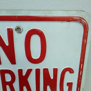 Vintage Embossed NO Parking Friday Sign, Steel With Raised Lettering ...