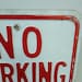 Vintage Embossed NO Parking Friday Sign, Steel With Raised Lettering ...