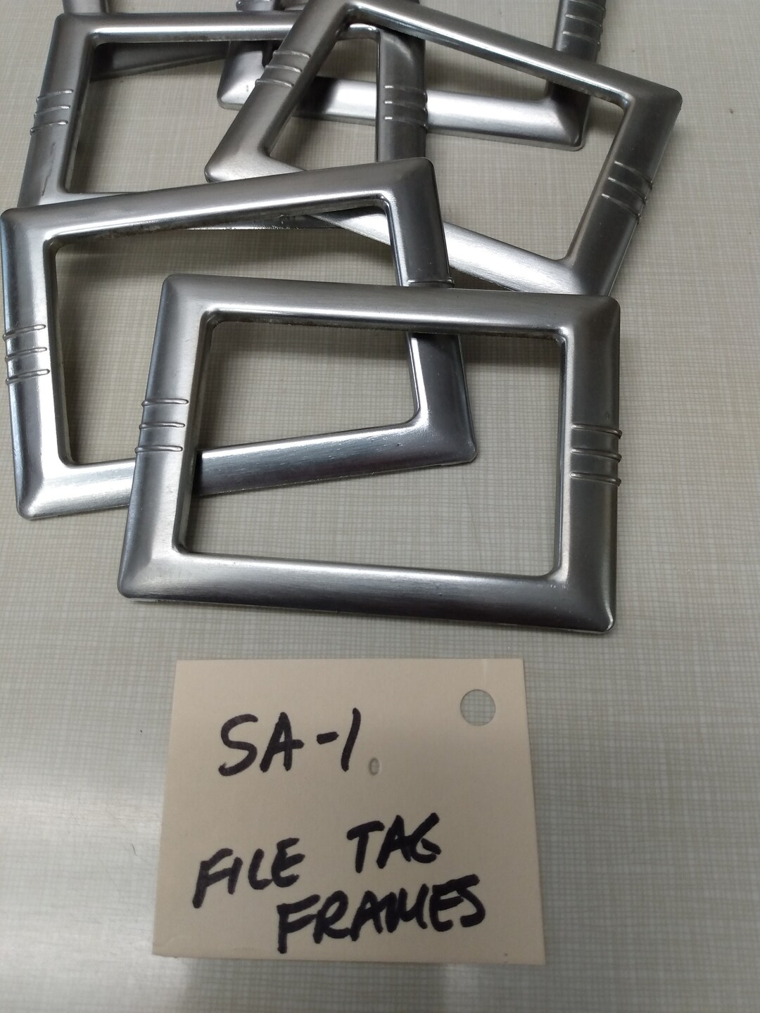 Vintage Steel Age File Cabinet ID Label Frames, Tag-label Frames ...