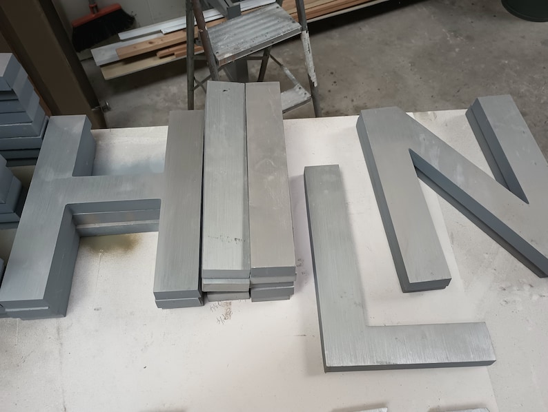 Salvage Building Sign Letters, Cast Aluminum Letters, 12-inches Tall ...