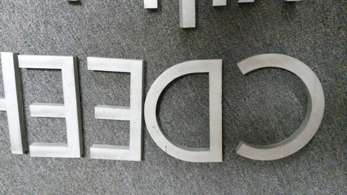 Aluminum Letters Salvage Building Sign Letters Brushed - Etsy