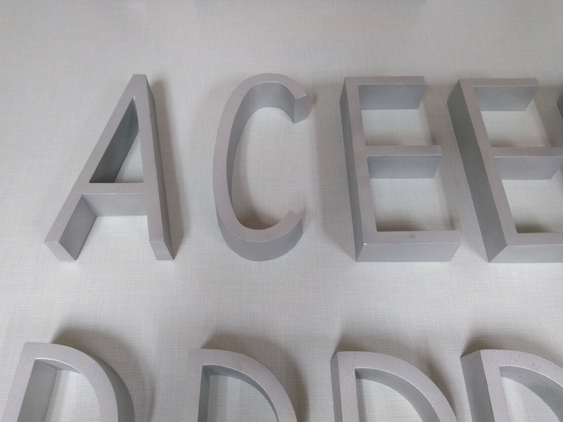 Salvage Building Sign Letters Solid Aluminum Letters Blasted - Etsy