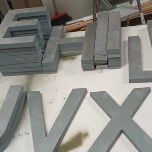 Salvage Building Sign Letters, Cast Aluminum Letters, 12-inches Tall ...