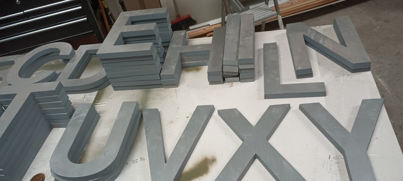 Salvage Building Sign Letters, Cast Aluminum Letters, 12-inches Tall ...