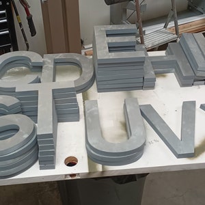 Salvage Building Sign Letters, Cast Aluminum Letters, 12-inches Tall ...