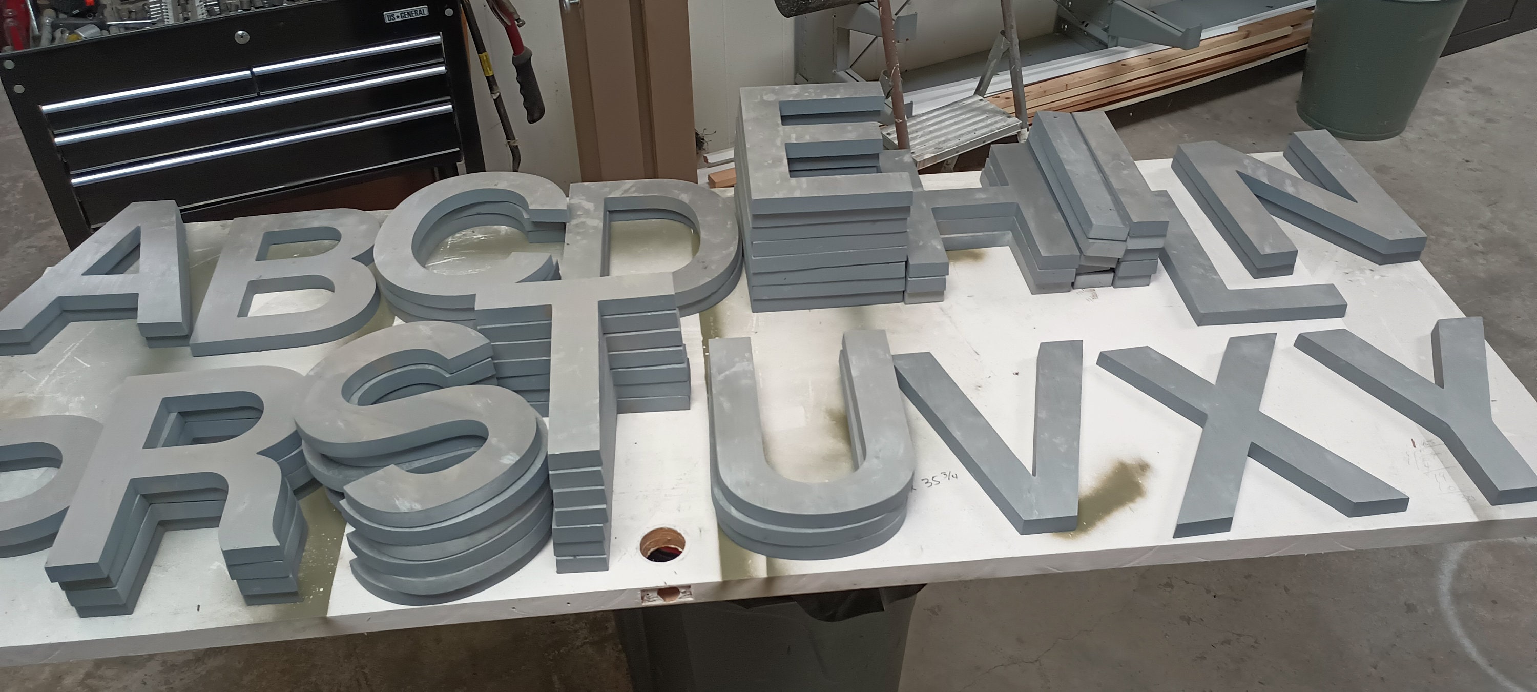 Salvage Building Sign Letters, Cast Aluminum Letters, 12-inches Tall ...