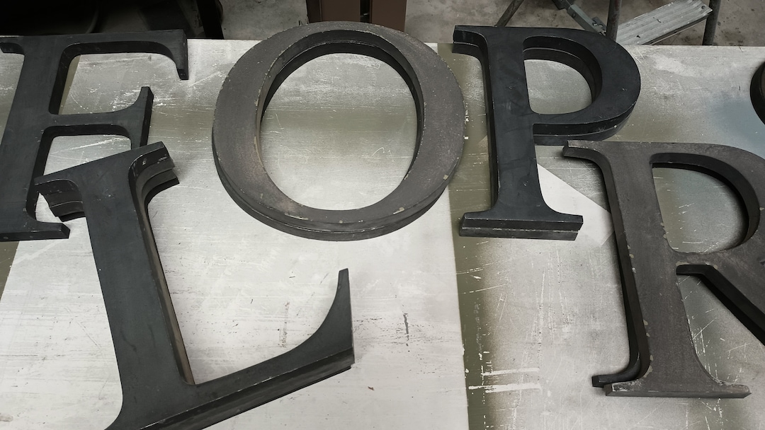 Old Cast Aluminum Salvage Building Letters, Aluminum Letters, Roman ...