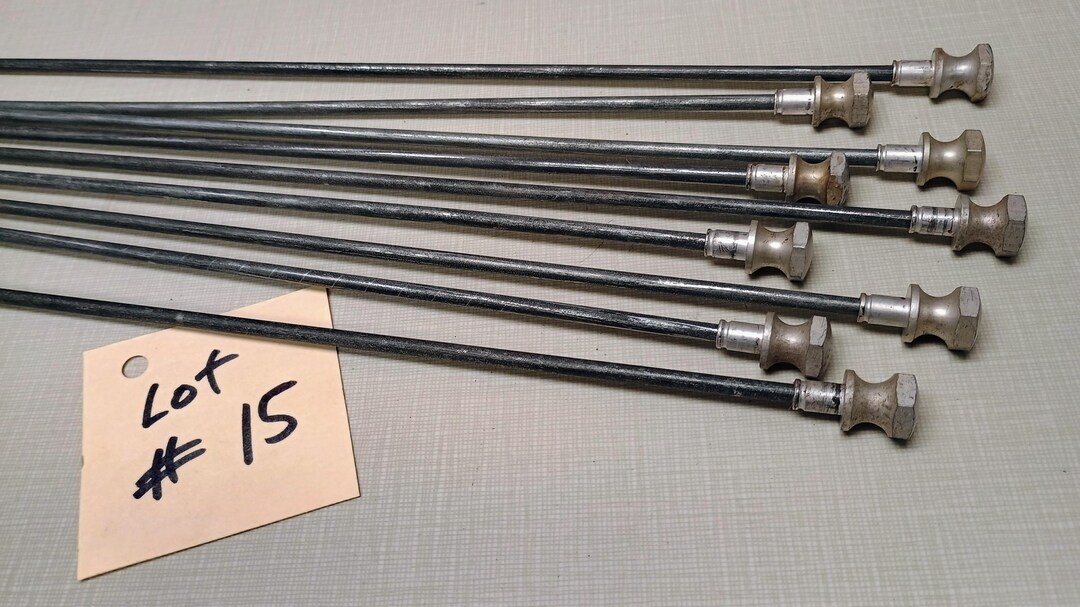 LOT# 15, Vintage File Cabinet File Rods, Hex Knob, Push-in Style File ...