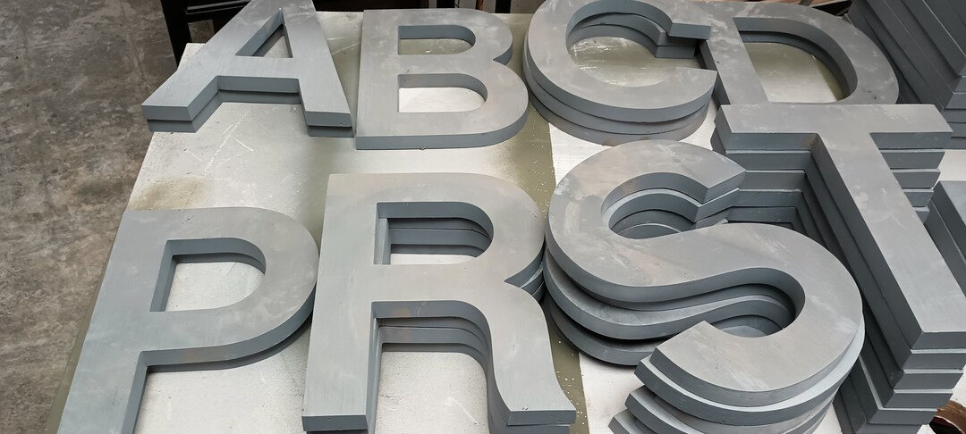 Salvage Building Sign Letters, Cast Aluminum Letters, 12-inches Tall ...