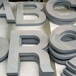 Salvage Building Sign Letters, Cast Aluminum Letters, 12-inches Tall ...