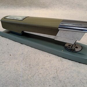 Vintage Stapler and Tape Dispenser Combo, Olive & Beige Color, Art Deco ...