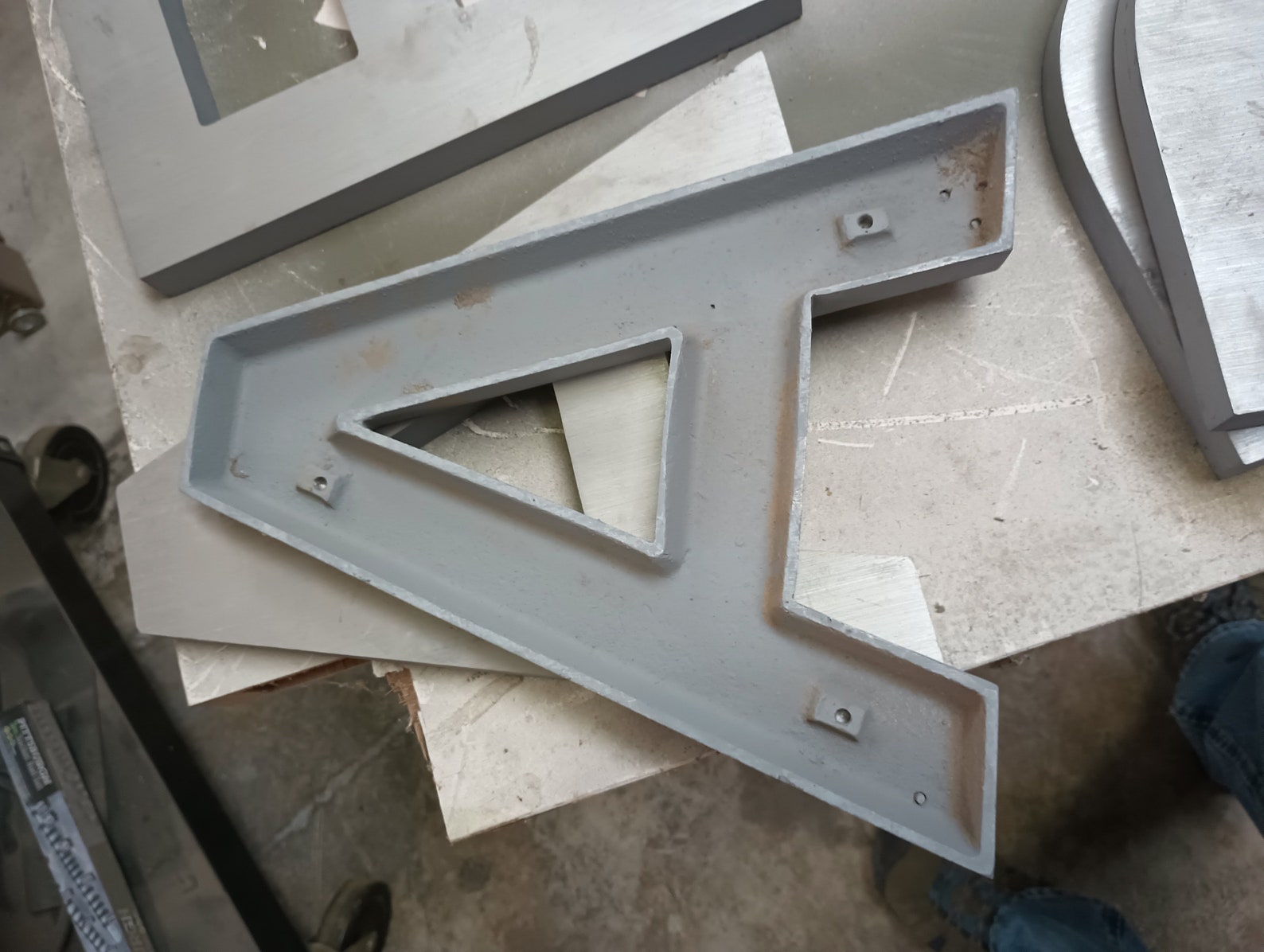 Salvage Building Sign Letters, Cast Aluminum Letters, 12-inches Tall ...
