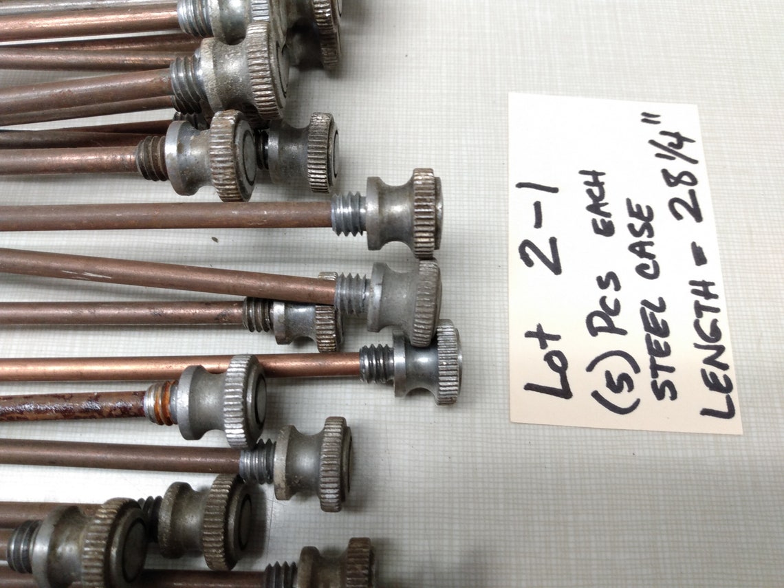 Vintage File Cabinet Rods, Steelcase Cabinet Rods, Threaded File Rods ...