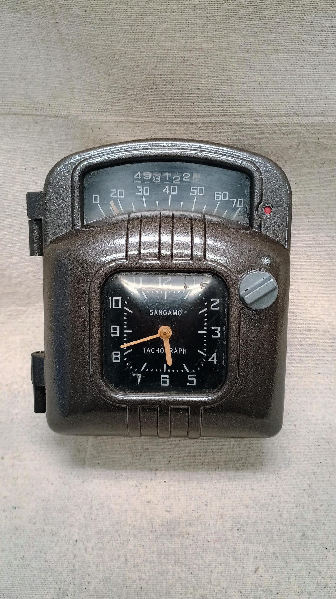 Vintage Sangamo Tachograph, Used Unit as Shown, Brown Finish, Clock ...