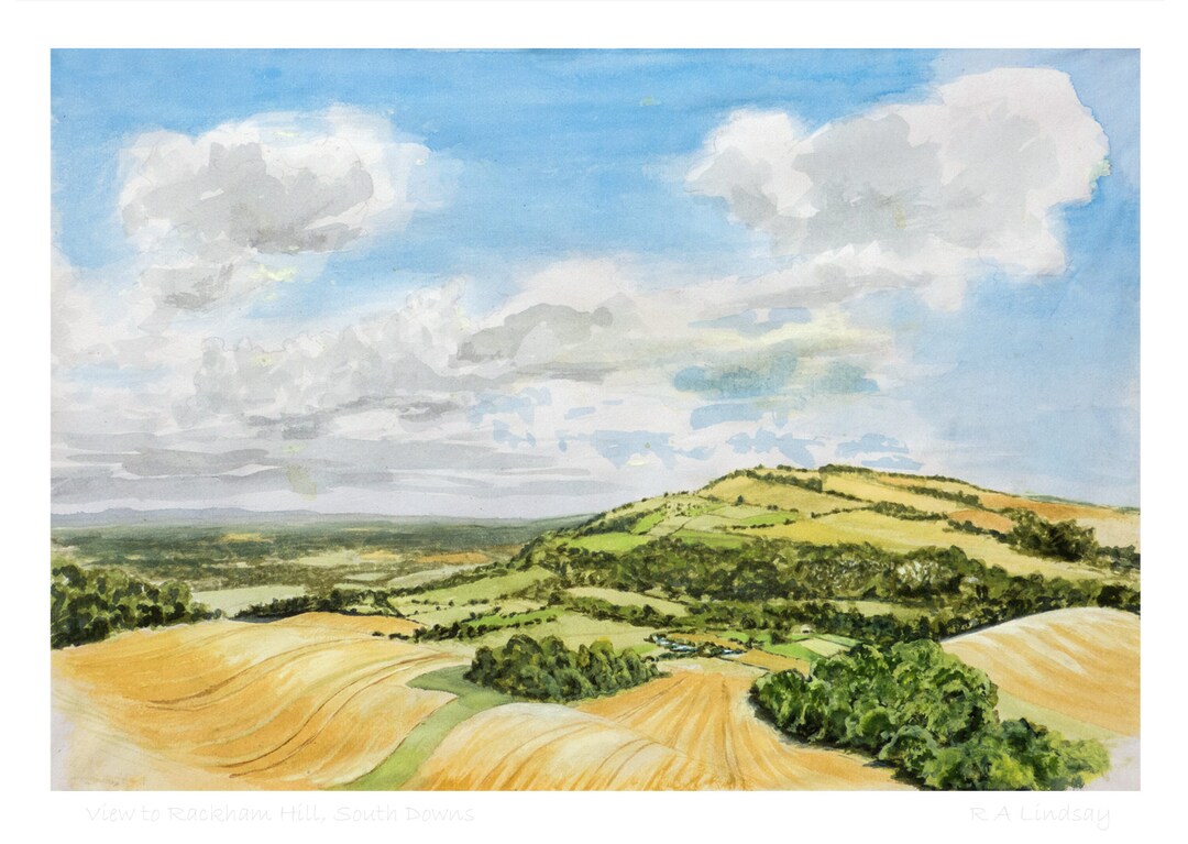 A6 Card - View to Rackham Hill, South Downs - Etsy