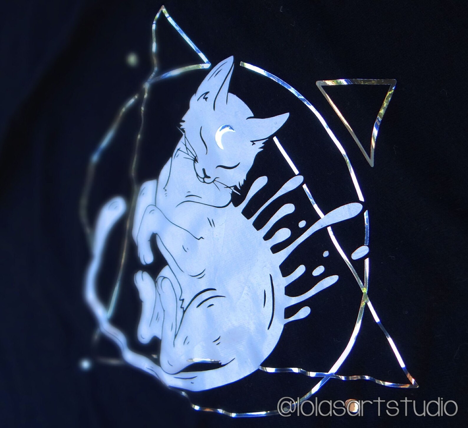 Soul Cat Kitty Kitten Witch Charm Ombre Painted Hoodie | Etsy