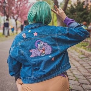 Boba Tea Jacket Cat Jacket Boba Cat Boba Embroidery Charm - Etsy