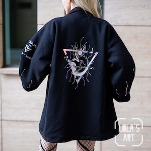 Leshi, the Forest God, Techwear Style Kimono, Haori, Holographic ...
