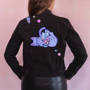 Boba Tea Jacket Cat Jacket Boba Cat Boba Embroidery Charm - Etsy
