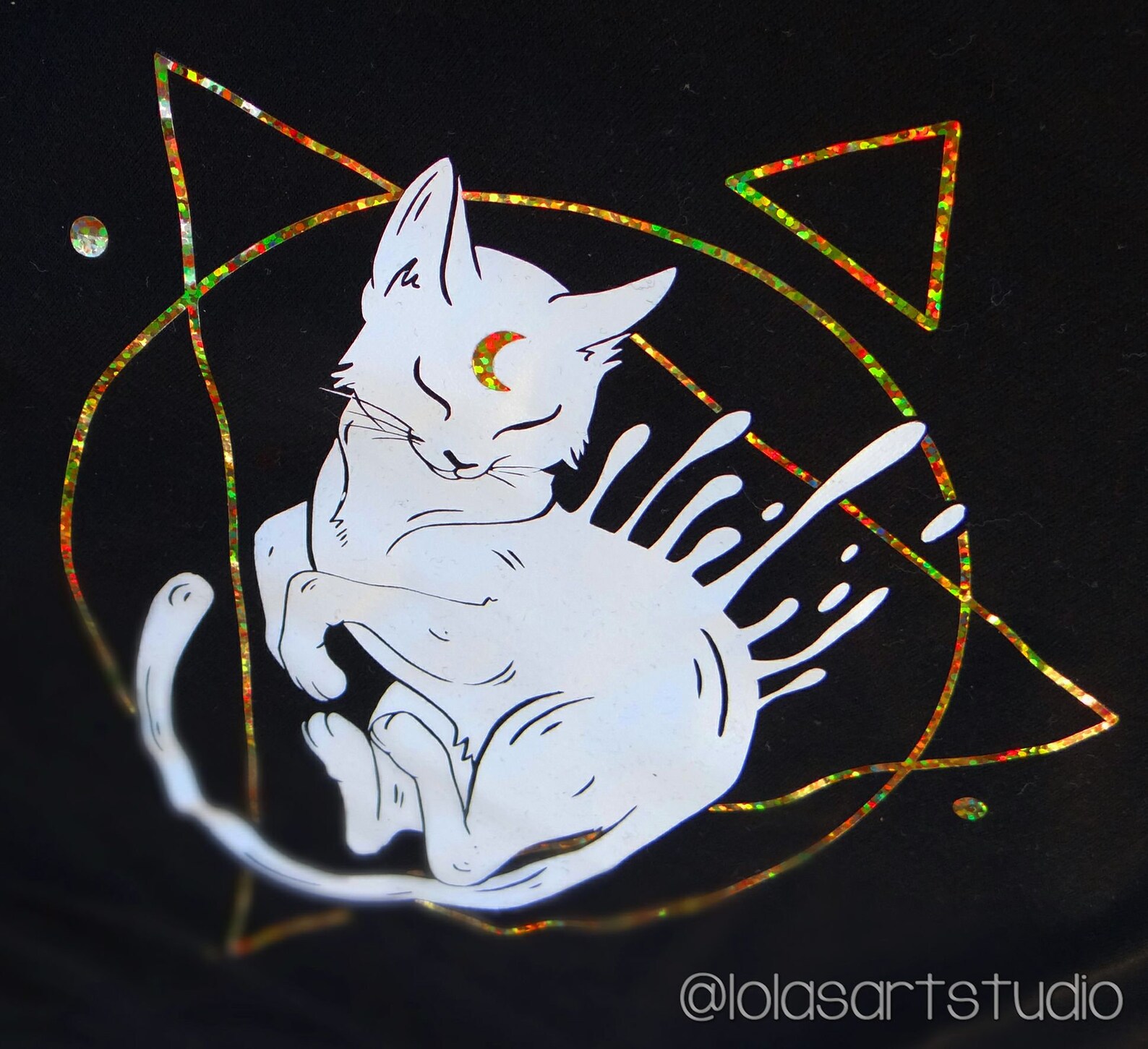 Soul Cat Kitty Kitten Witch Charm Ombre Painted Hoodie - Etsy