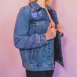 Boba Tea Jacket Cat Jacket Boba Cat Boba Embroidery Charm - Etsy