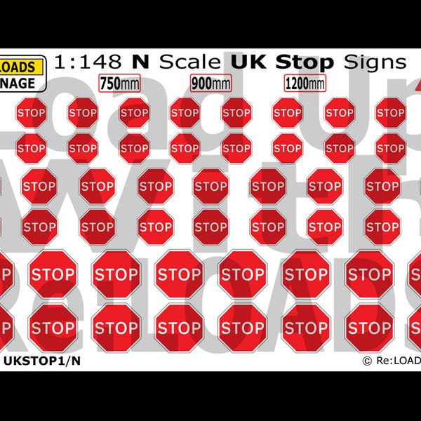 N Gauge Road Signs - Etsy