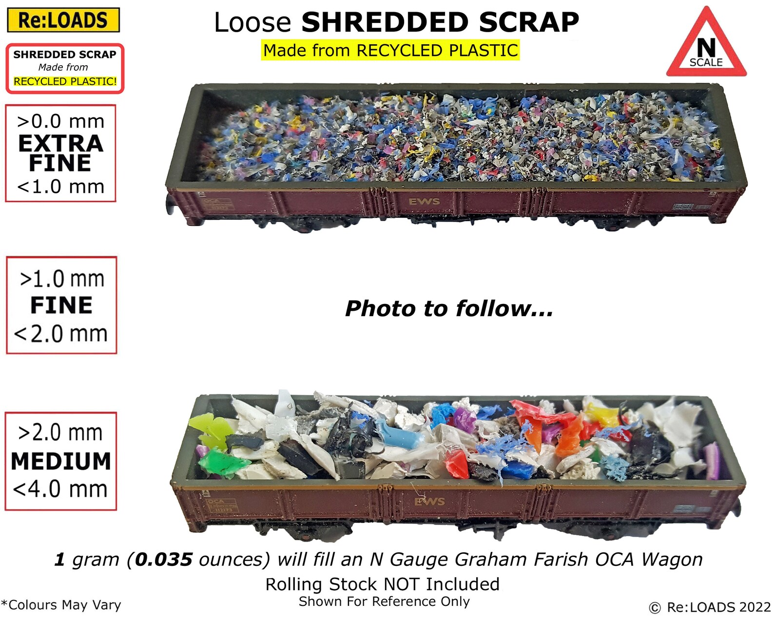 Loose SHREDDED SCRAP Recycled Plastic for N Scale Trains N Gauge Model ...