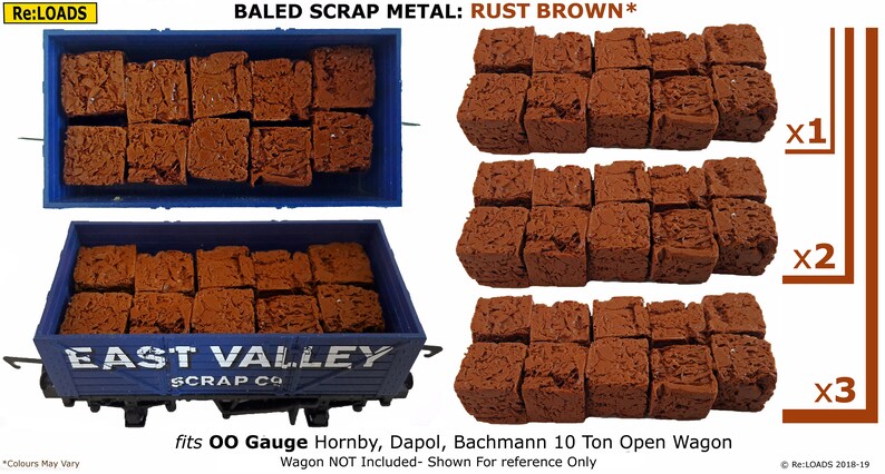 Baled Scrap Loads, Scrap STEEL Load, OO Gauge, OO Scale, for Hornby ...