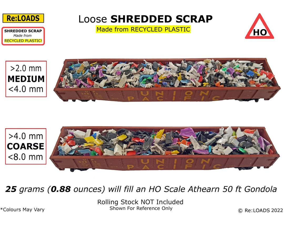 SHREDDED SCRAP for HO Scale Model Railroad Loads Oo Model - Etsy
