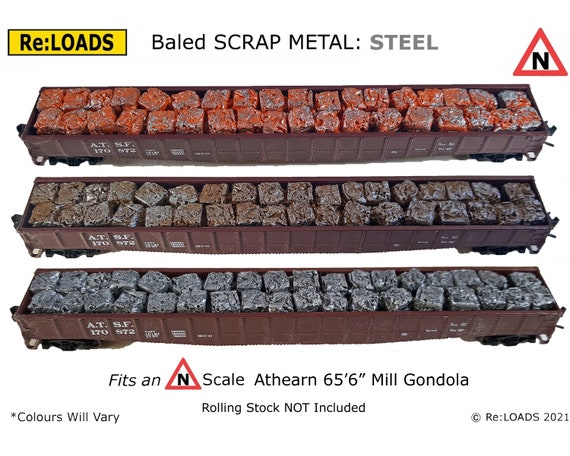 Crushed Baled Scrap Metal STEEL Load Model Railroad Load - Etsy