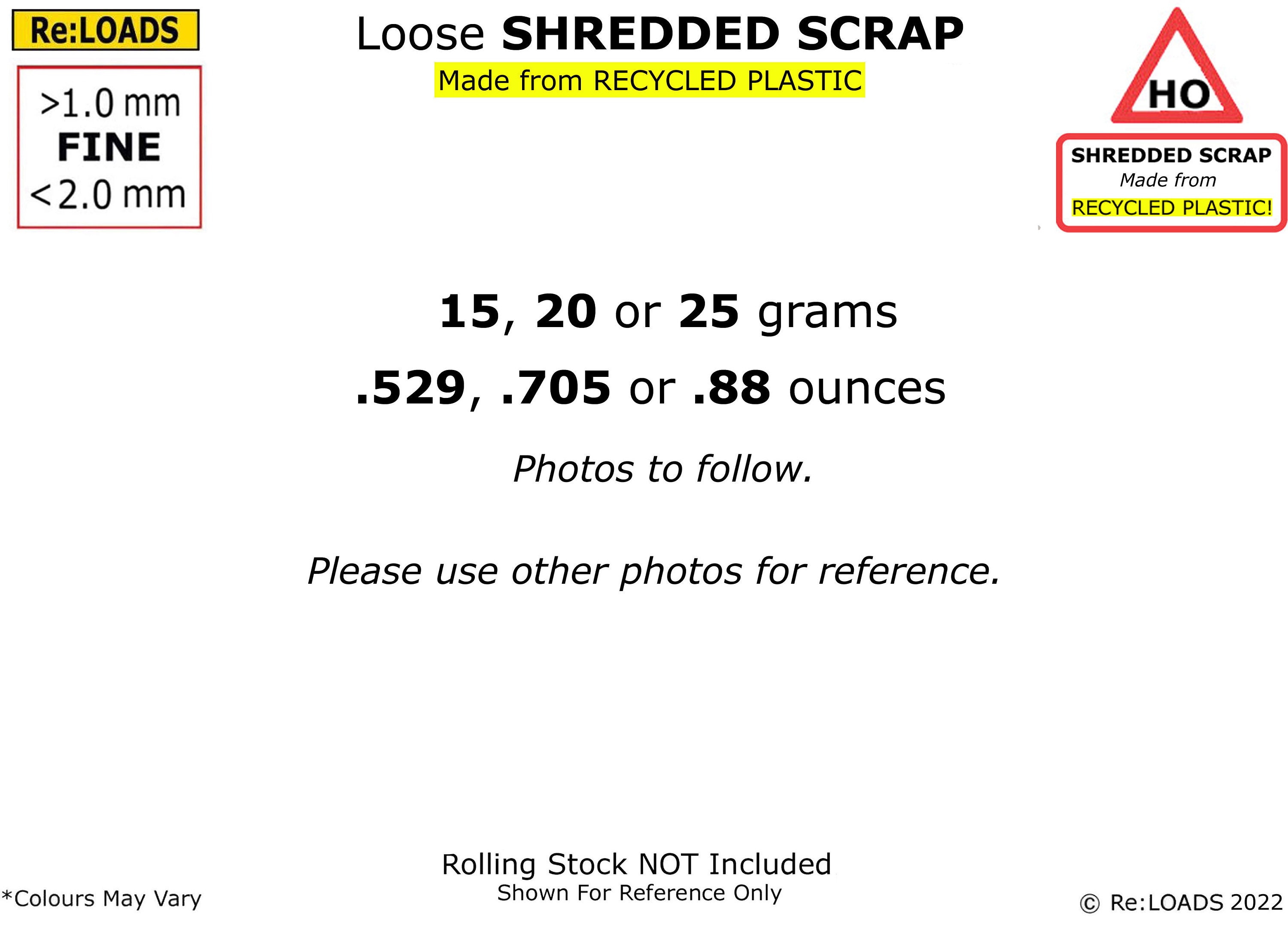 SHREDDED SCRAP for HO Scale Model Railroad Loads, Oo Model Railway ...