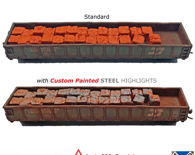 Crushed Baled N Scale Trains Scrap Loads Resin Cast Scrap Metal Loads ...