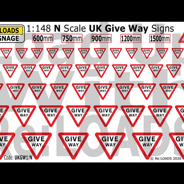 N Gauge Road Signs - Etsy