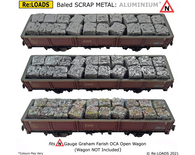 Crushed Baled SCRAP LOAD, N Gauge, Scrap Metal Load, Baled Scrap ...