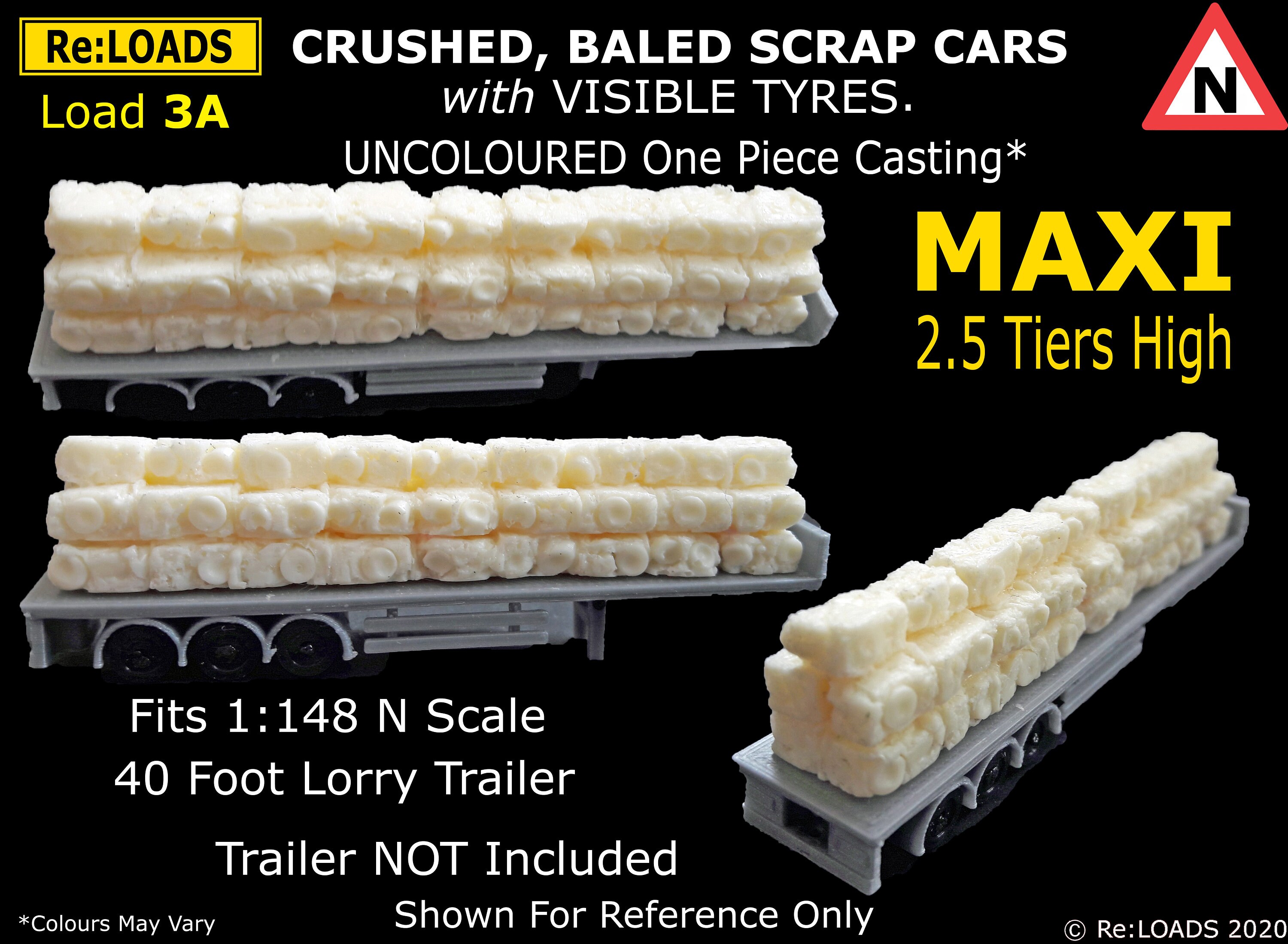 Crushed Baled N Scale Vehicles SCRAP CARS Model Railway Model Railroad ...