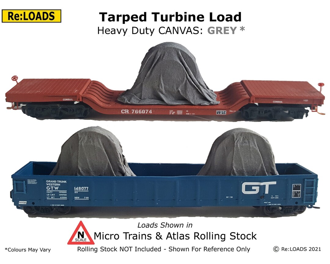 Tarped Model Railroad TURBINE Load Sheeted Model Railway - Etsy