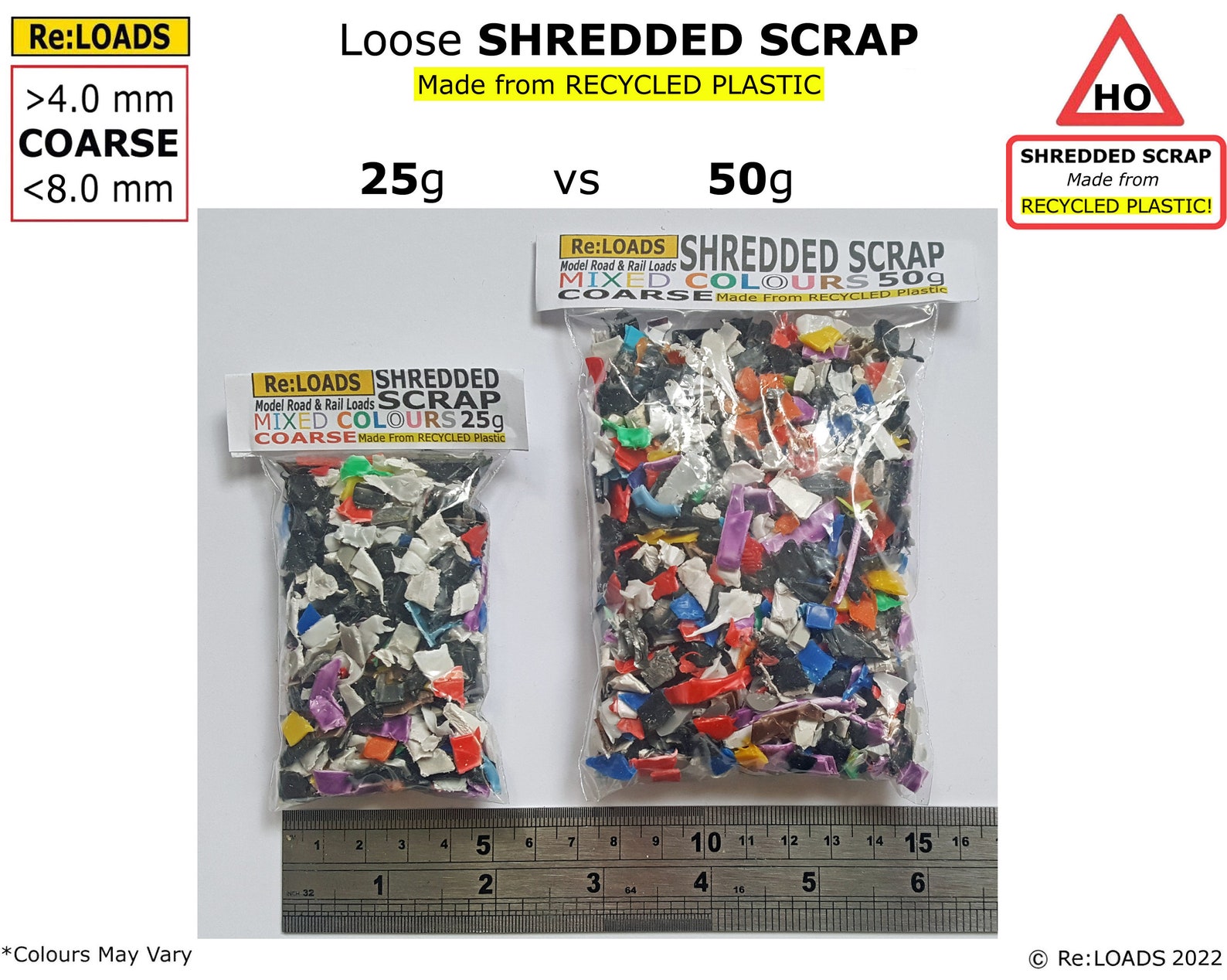 SHREDDED SCRAP for HO Scale Model Railroad Loads, Oo Model Railway ...